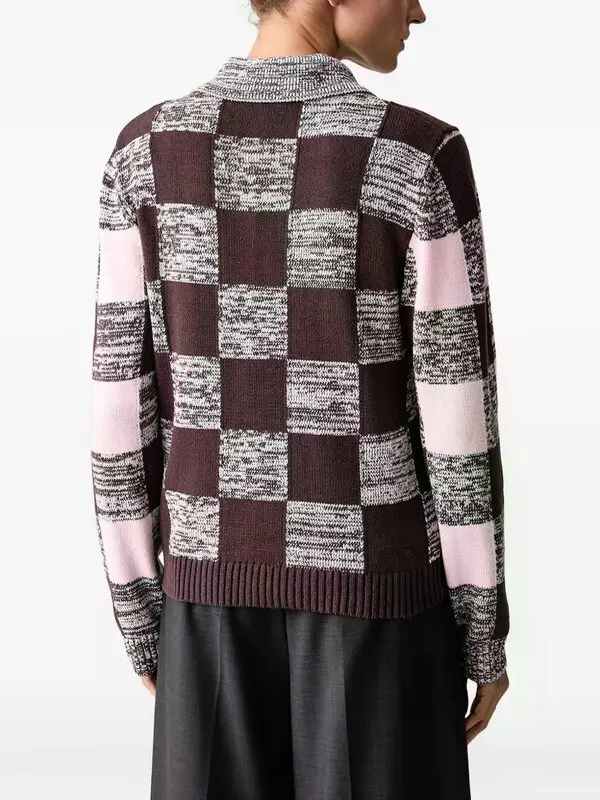 Stine Goya Checkered Collared Sweater