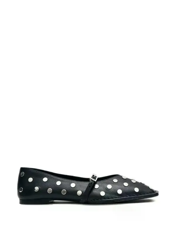 ALOHAS Studded Leather Ballet Flats