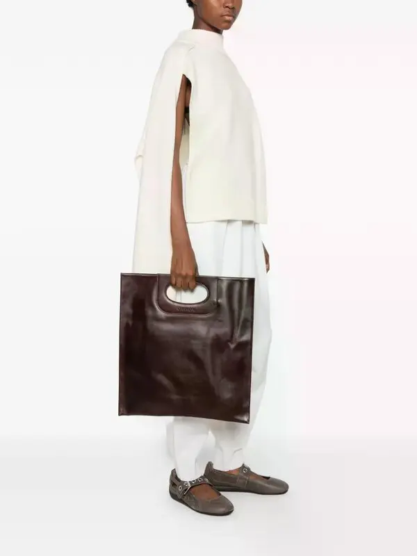 GHERARDINI Piattina Leather Tote Bag