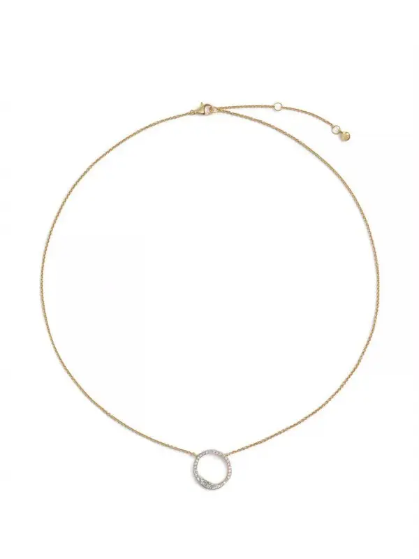 Monica Vinader Riva Pavé Diamond Necklace - Gold