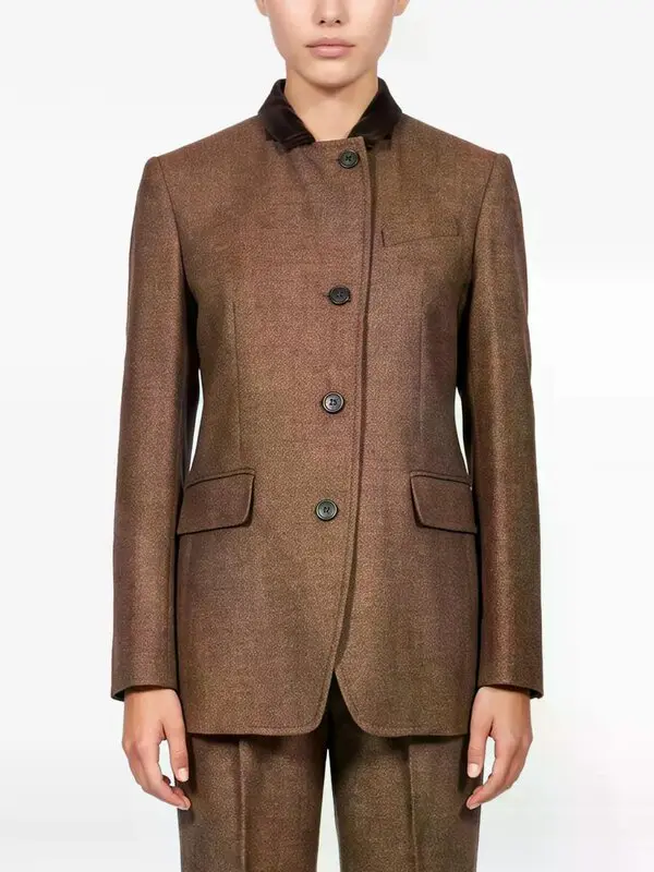 Max Mara Single-breasted Wool Tweed Jacket