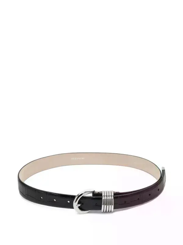 DEHANCHE Hollyhock Crocodile-effect Leather Belt