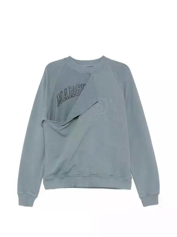 MAISON MARGIELA Distressed Layered Sweatshirt - Blue