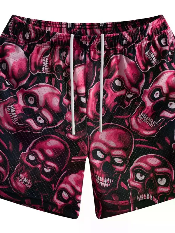 BRAVEST STUDIOS Skully Printed Mesh Shorts