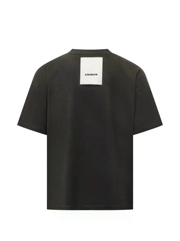 A PAPER KID Logo-patch Jersey T-shirt