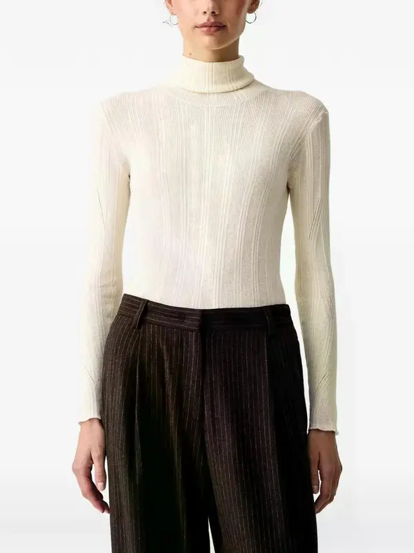 SESSUN Norte Ribbed-knit Roll-neck Sweater