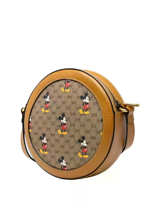 Gucci 2000-2015 Disney Micro Gg Supreme Mickey Mouse Round Crossbody Bag