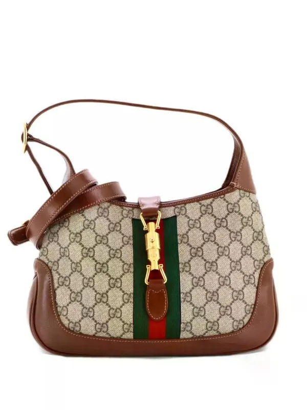 Gucci Jackie 1961 Gg Coated Canvas Small Hobo Bag
