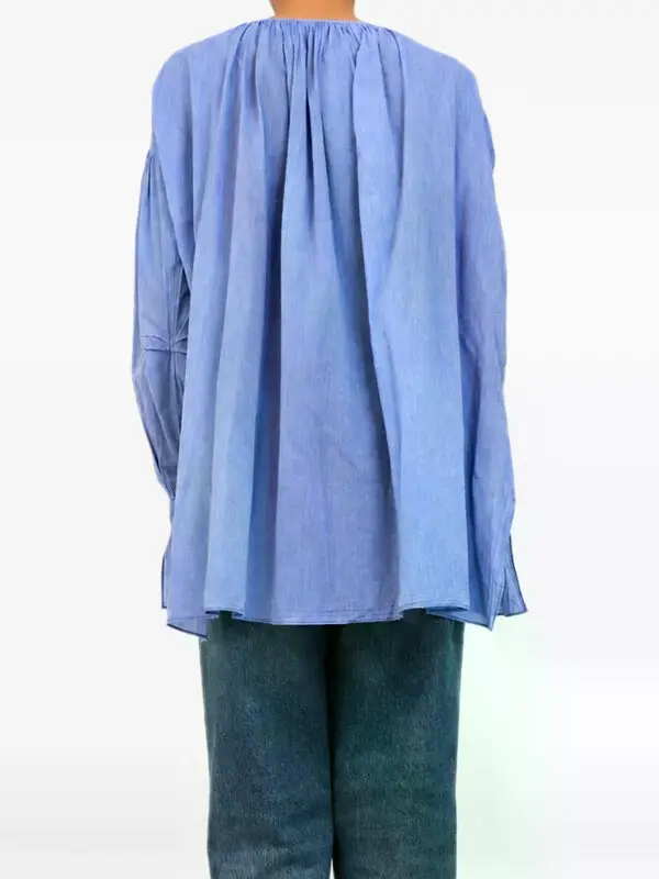 ARTS & SCIENCE Gathered Front-button Blouse