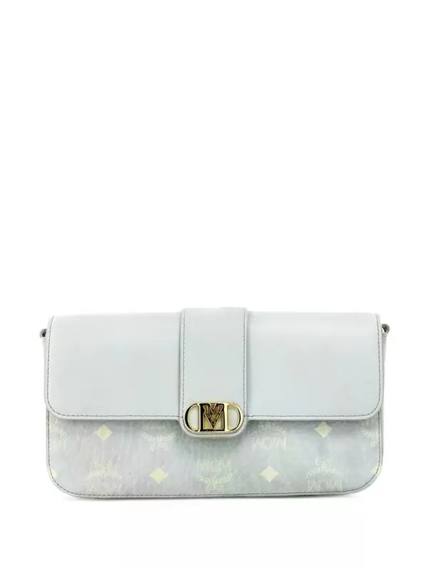 Mcm Small Mode Travia Visetos Leather Clutch Bag - Grey