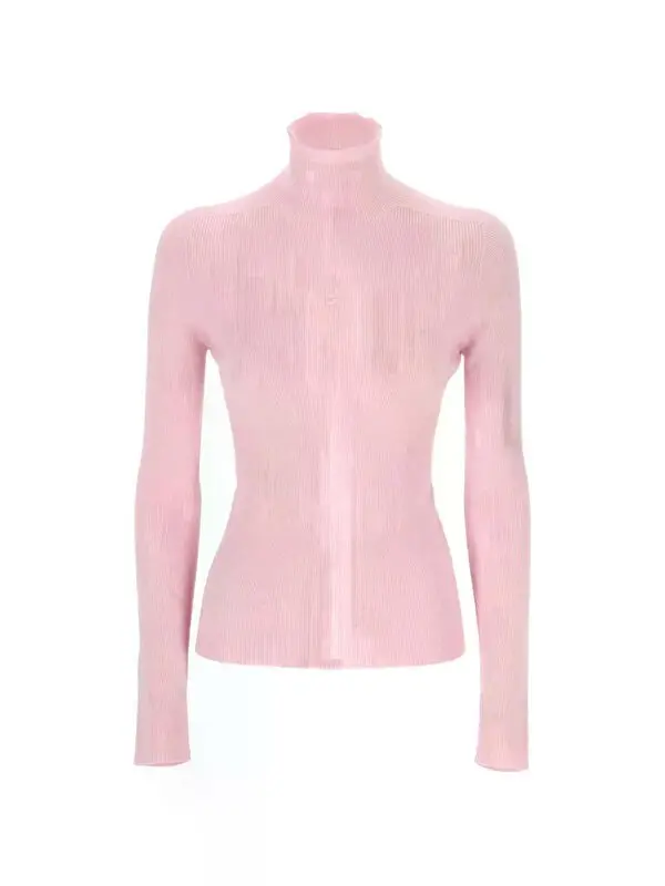 Coperni Ribbed Roll-neck Sweater - Pink