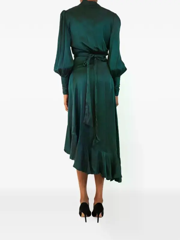 Zimmermann Ruffle-trim Wrap Asymmetric Dress