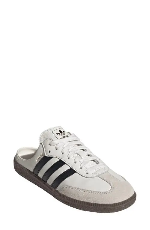 Adidas Samba Og Sneaker Mule - Cloud White/core Black/gum