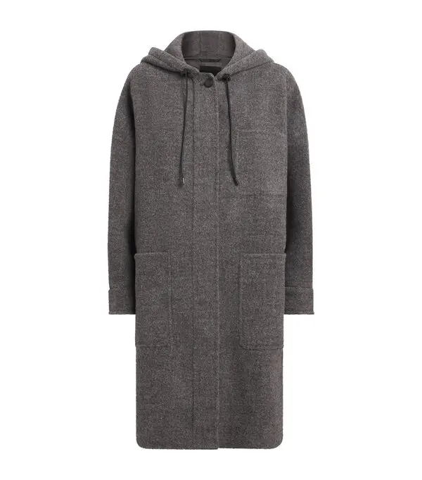 Max Mara Llama Wool Hooded Coat