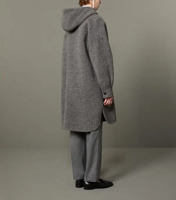 Max Mara Llama Wool Hooded Coat