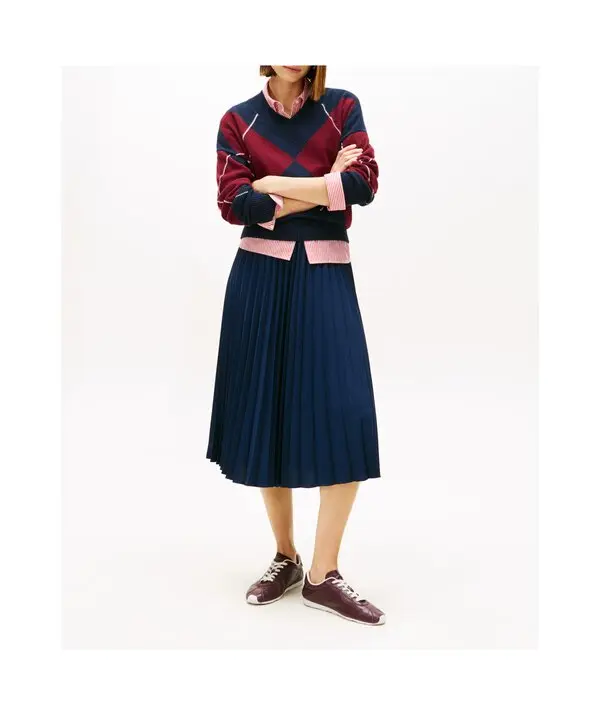 Tommy Hilfiger Pleated Midi Skirt