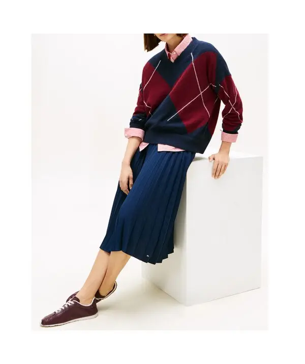 Tommy Hilfiger Pleated Midi Skirt
