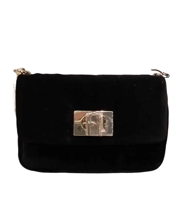 Furla 1927 Foldover Top Crossbody Bag - Black
