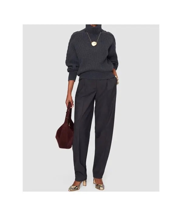 JOSEPH Toni Button-tab Pleated Trousers