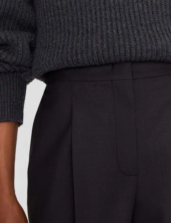 JOSEPH Toni Button-tab Pleated Trousers