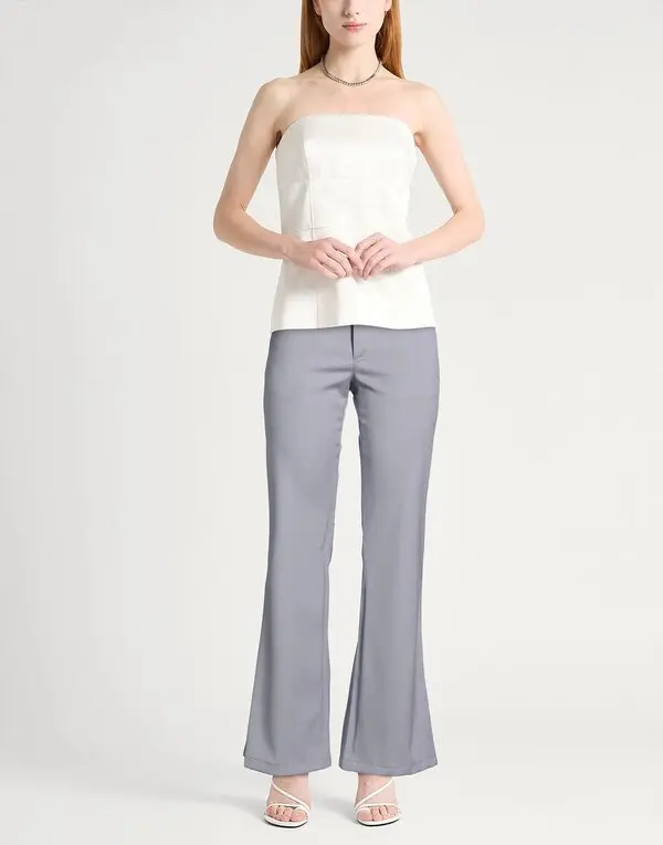 Marni Minimalist Wool Flare Trousers - Gray