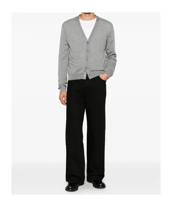 LANVIN V-neck Long-sleeve Knit Top