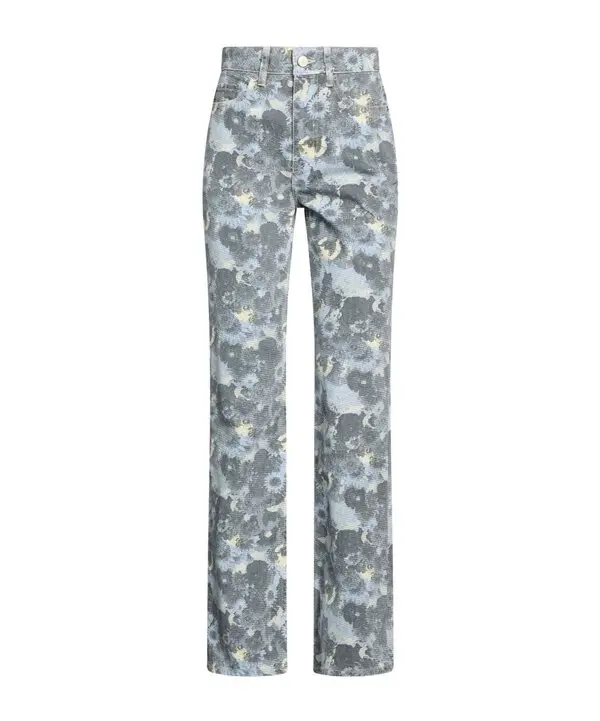 GANNI Dark-wash Floral Jeans