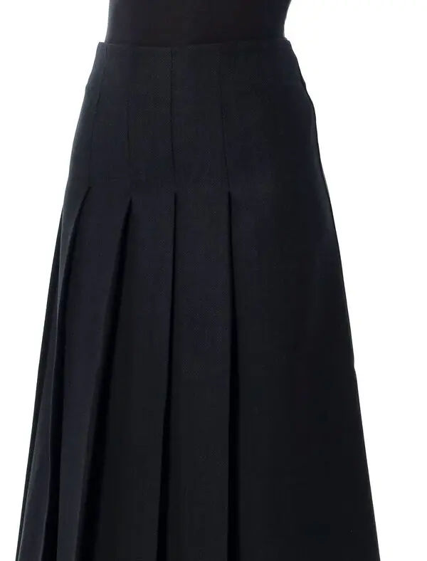 Studio Nicholson Asymmetric Pleated Skirt