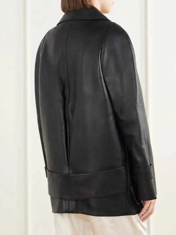 Victoria Beckham Double-breasted Leather Jacket