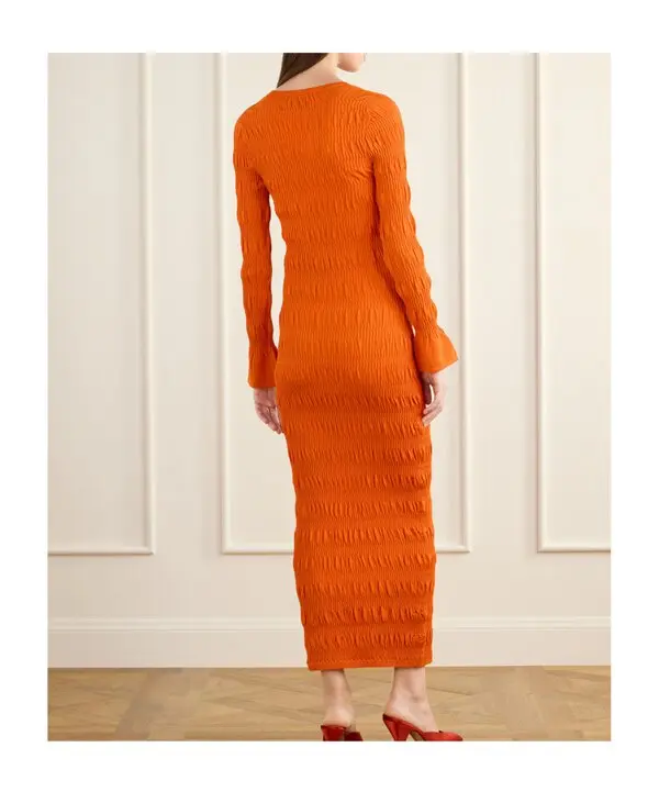 Tove Gathered Stretch Midi Dress