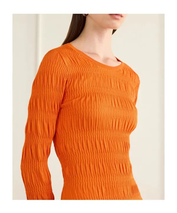 Tove Gathered Stretch Midi Dress