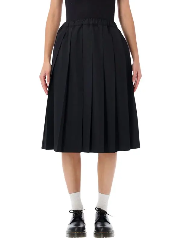 Comme Des Garçons Pleated Midi Skirt