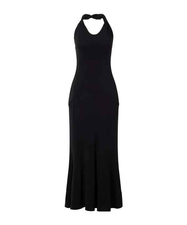 Tove Stretch-jersey Halterneck Midi Dress - Black