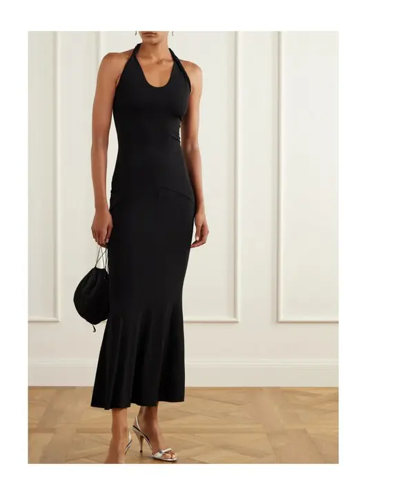 Tove Stretch-jersey Halterneck Midi Dress