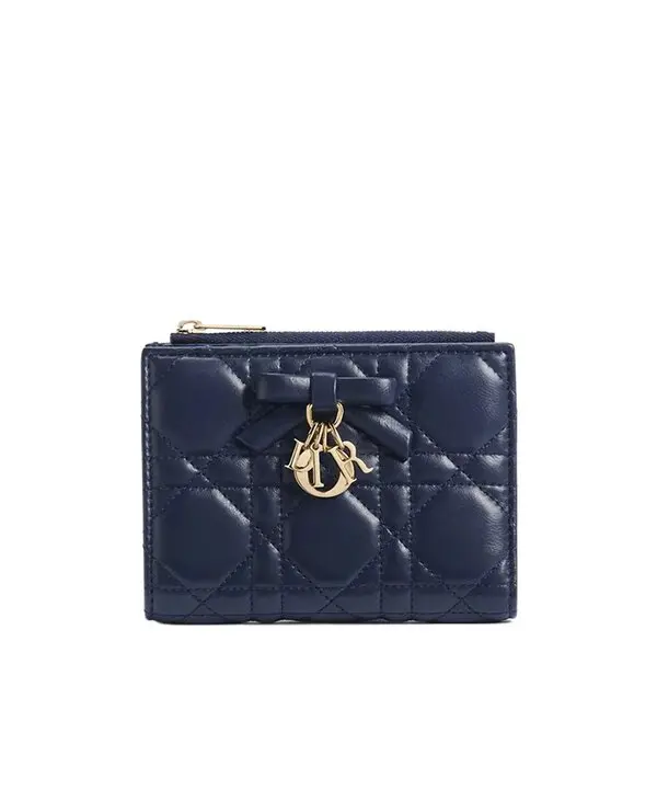 Dior Lady Dahlia Wallet - Blue