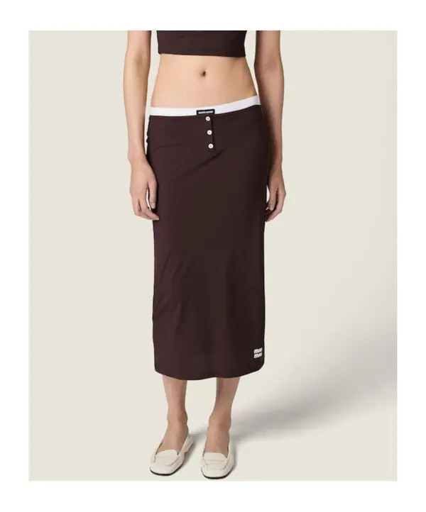 Miu Miu Stretch Jersey Skirt