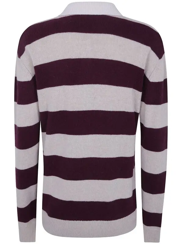 MC2 SAINT BARTH Striped Polo Knitted Sweater