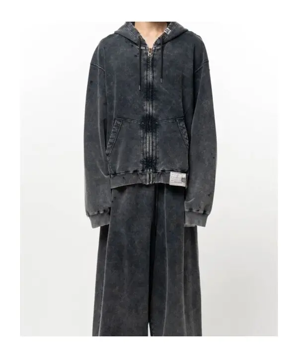 Mihara Yasuhiro Bleached Zip-up Hoodie