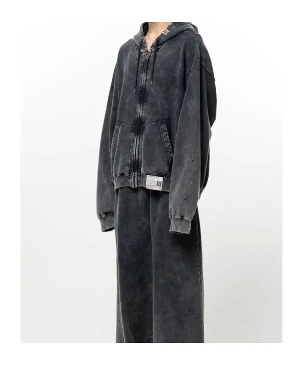 Mihara Yasuhiro Bleached Zip-up Hoodie