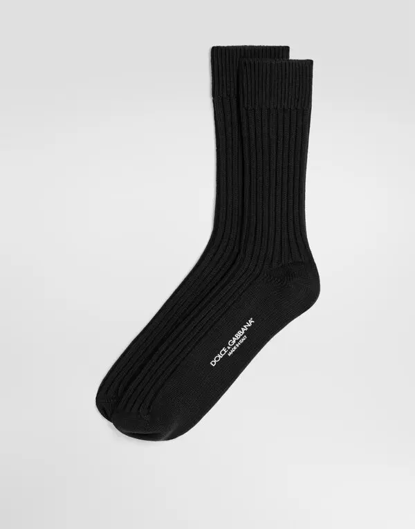 Dolce & Gabbana Ribbed Cotton Socks