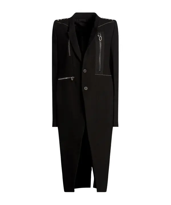 Rick Owens Single-breasted Wool Coat