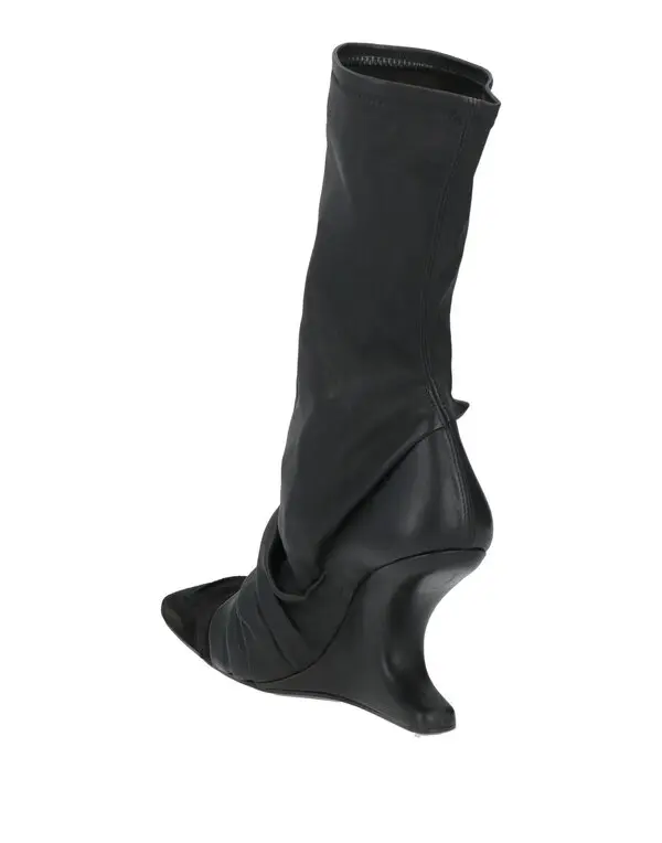 Rick Owens Minimalist Leather Ankle Boots