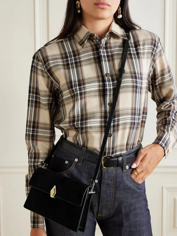 METIER Small Suede Shoulder Bag