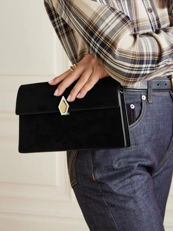 METIER Small Suede Shoulder Bag