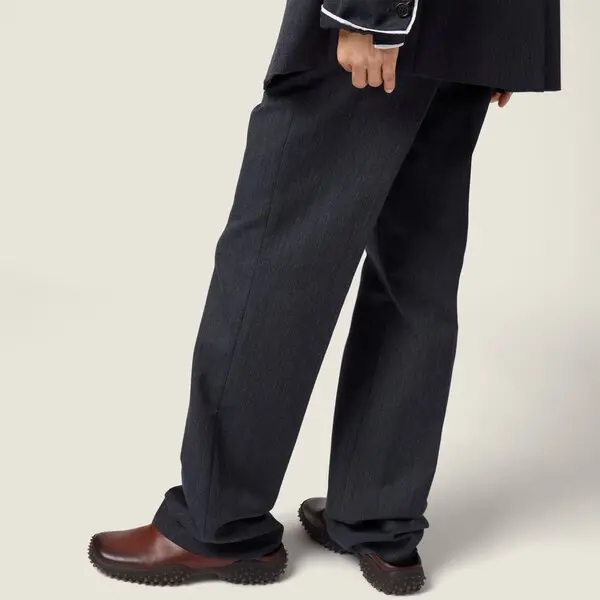 Miu Miu Twill Pants - Black
