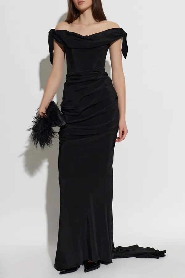 Cult Gaia Off-shoulder Draped Dress