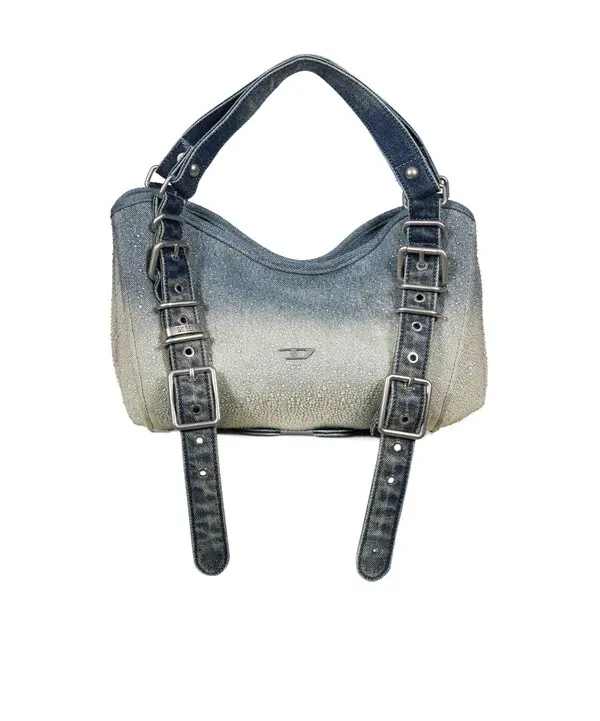 DIESEL® D-one-small Top-handle Bag In Crystal Solarised Denim - Blue