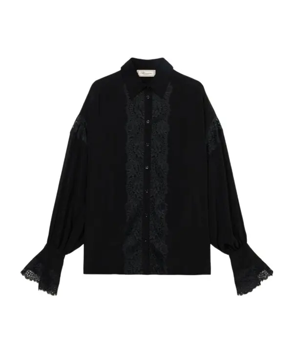 Blumarine Long-sleeved Shirt - Black