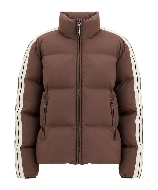 Palm Angels Classic Logo Track Down Jacket - Brown