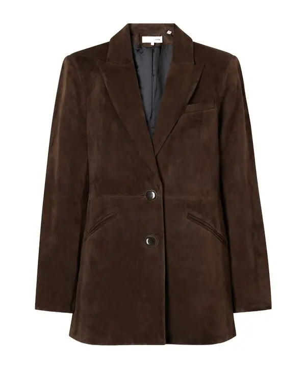 Veronica Beard Paneled Suede Blazer